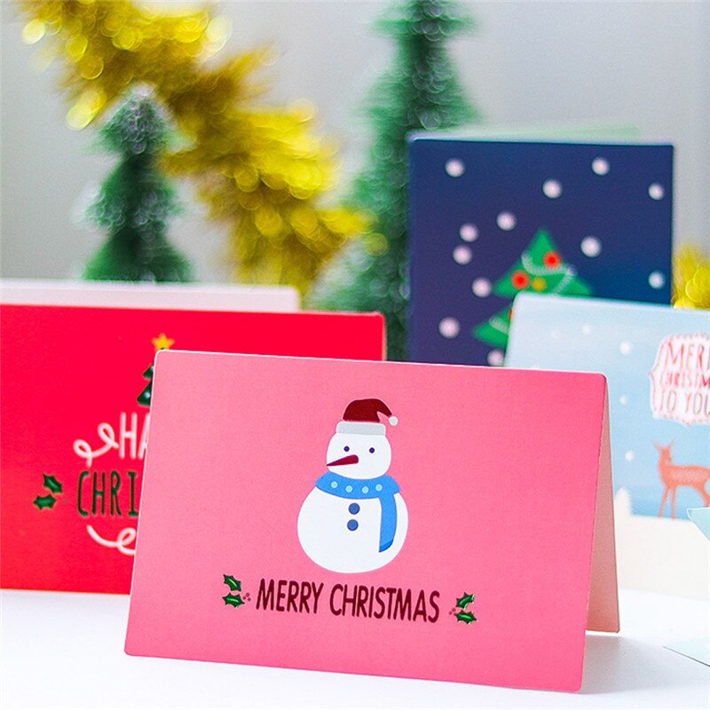 9pcs/set Rectangle Christmas Greeting Card Santa C... – Grandado