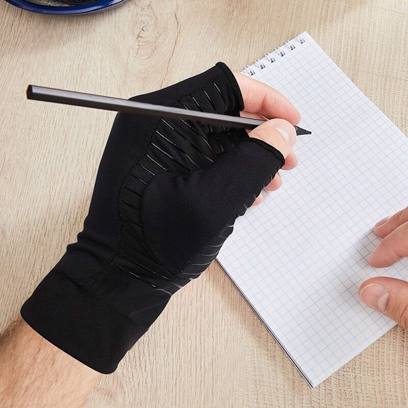 Compression Gloves,Copper Fiber Fingerless Gloves ... – Grandado