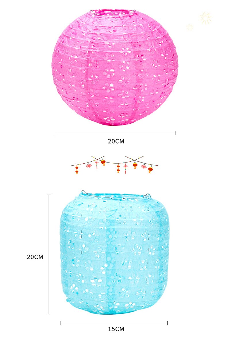 20cm Round Chinese Paper Lanterns Birthday Wedding... – Vicedeal