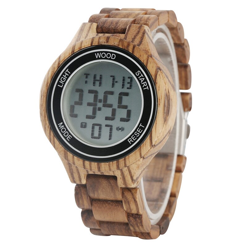 Casual Wood Electronic Watch for Men Timekeeper Un... – Vicedeal