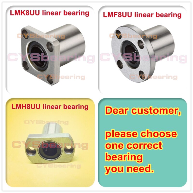 8mm shaft LMF8UU LMK8UU LMH8UU 8x15x24 flange line... – Vicedeal