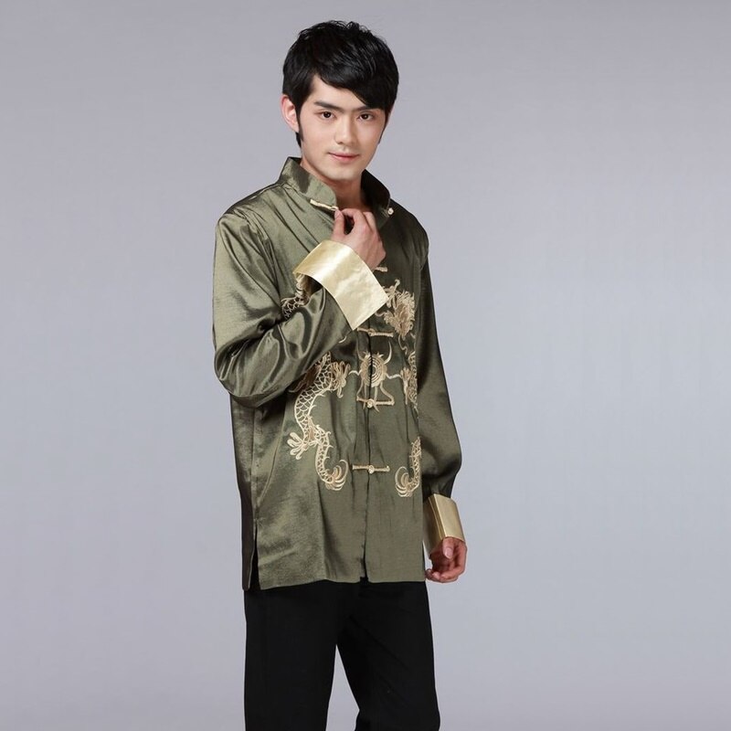 Traditional chinese clothing for men dragon costum... – Grandado