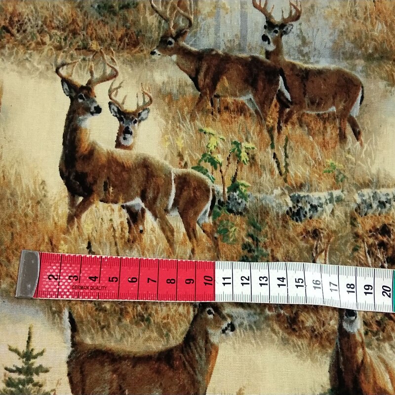 100% Plain Cotton Vivid Brown Elk Deer Fabric Patc... – Grandado