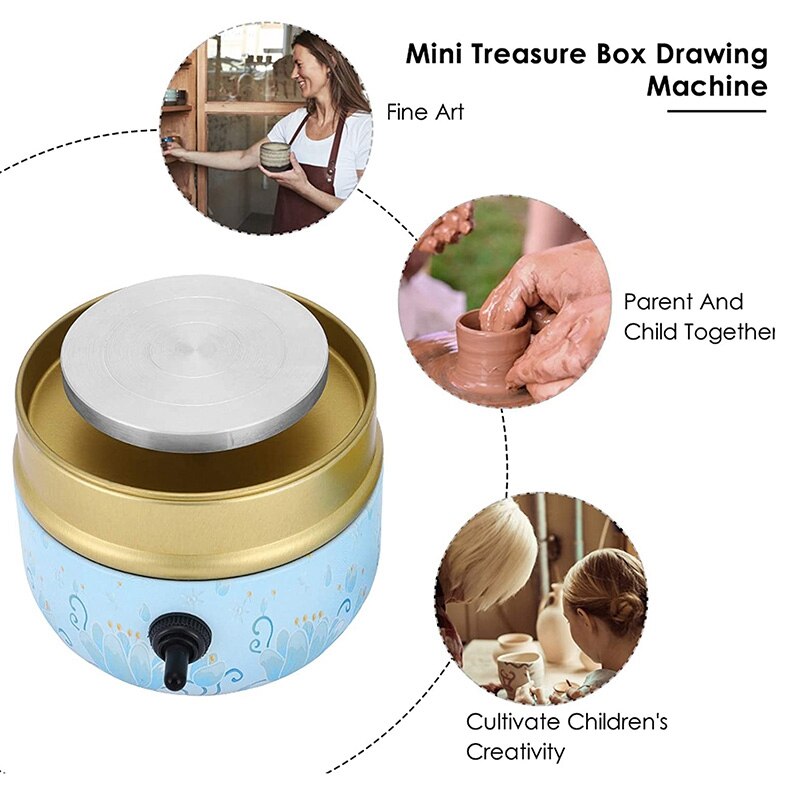 Mini Pottery Machine Electric Pottery Wheel DIY Cl... – Grandado