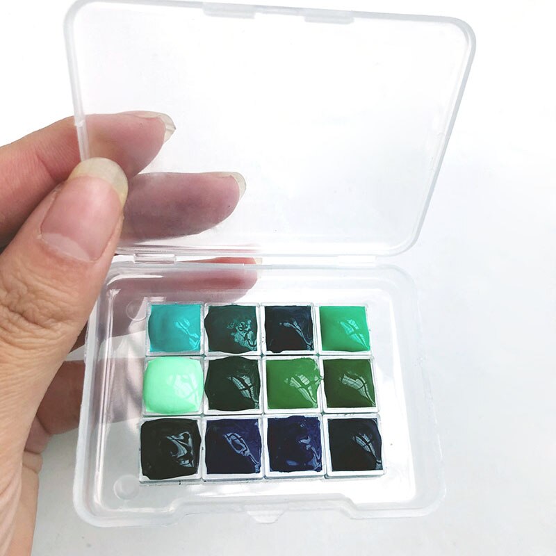 Green and blue series 12-color Mini box package fo... – Grandado