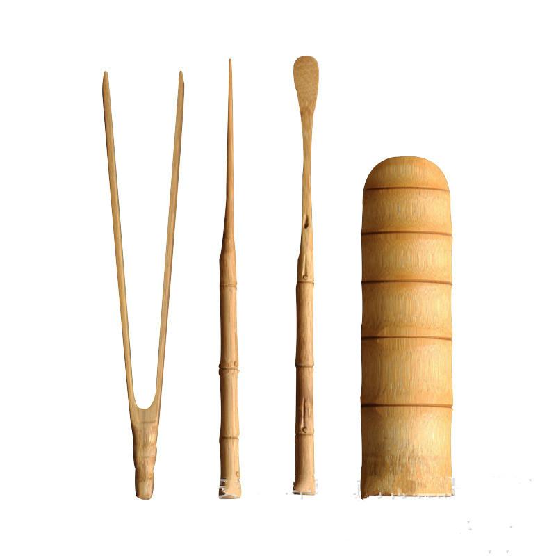 EINE familie von vier runde bambus Tee Tee nadel T... – Grandado