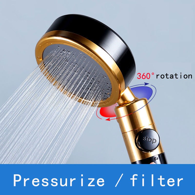 Space aluminum shower head pressurized shower head... – Grandado