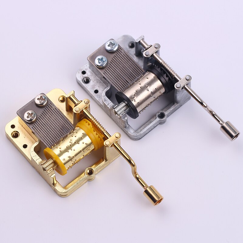 Mini Hand Crank Gold/Silver Music Movement Decor M... – Vicedeal