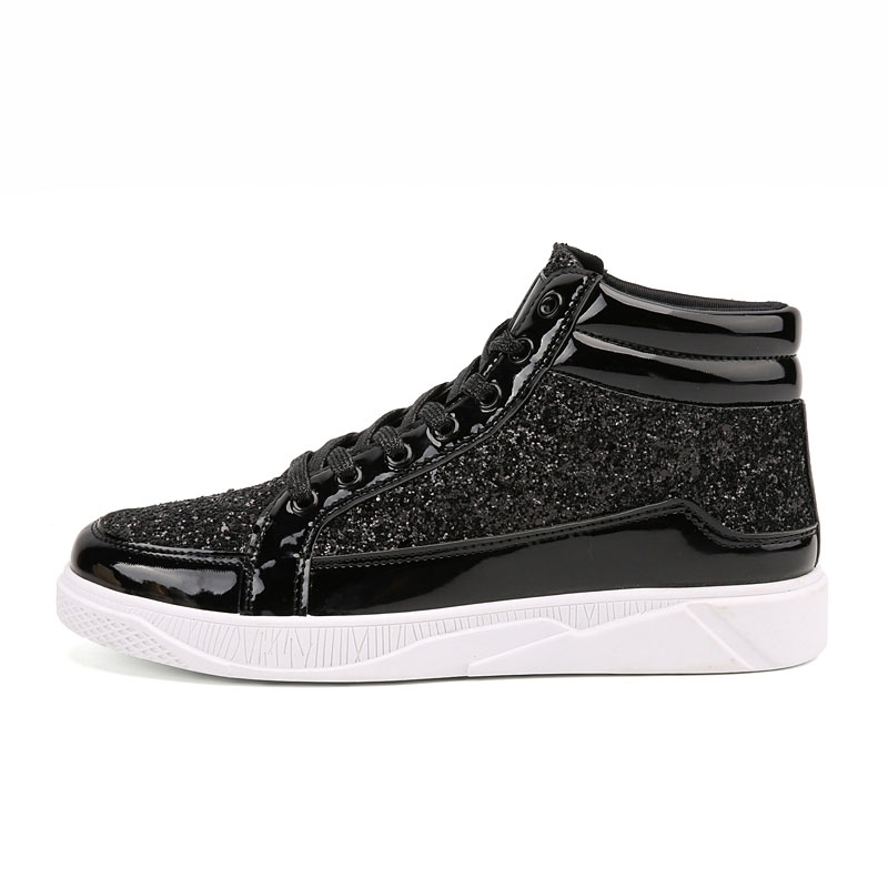 WOLF WHO Men Hip Hop Casual Shoes Man Leather Gold... – Grandado