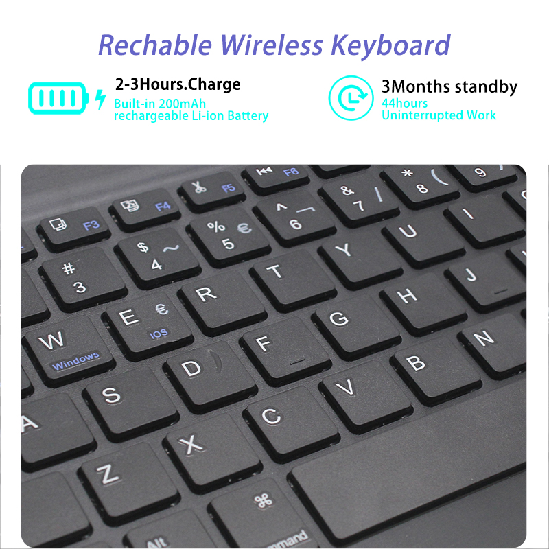 10 Inch Draadloze Toetsenbord Bluetooth Toetsenbor... – Vicedeal