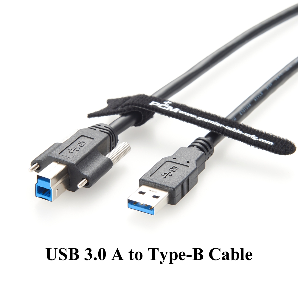 USB 3.0 A Male to Type-B Male Cable with Screw Loc... – Grandado