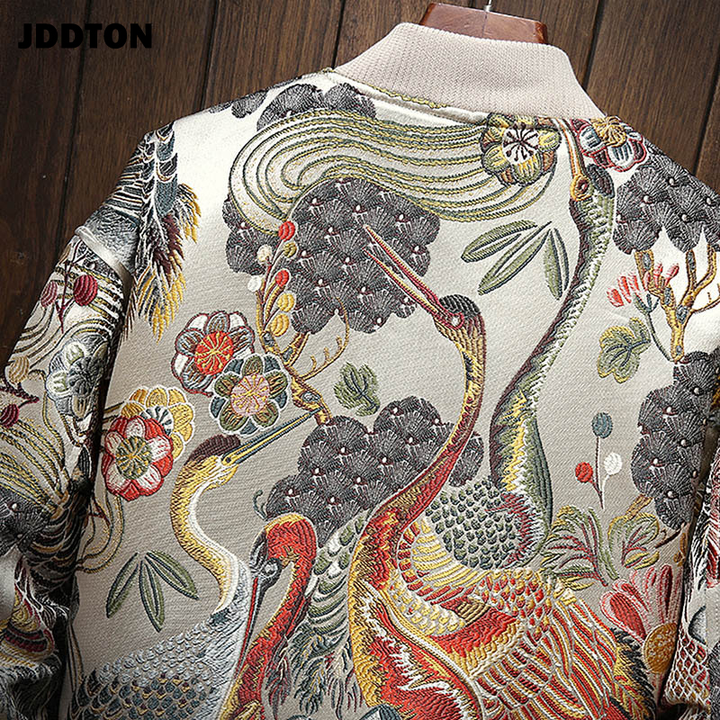 JDDTON Mens Japanese Embroidery Bomber Jacket Loos... – Vicedeal