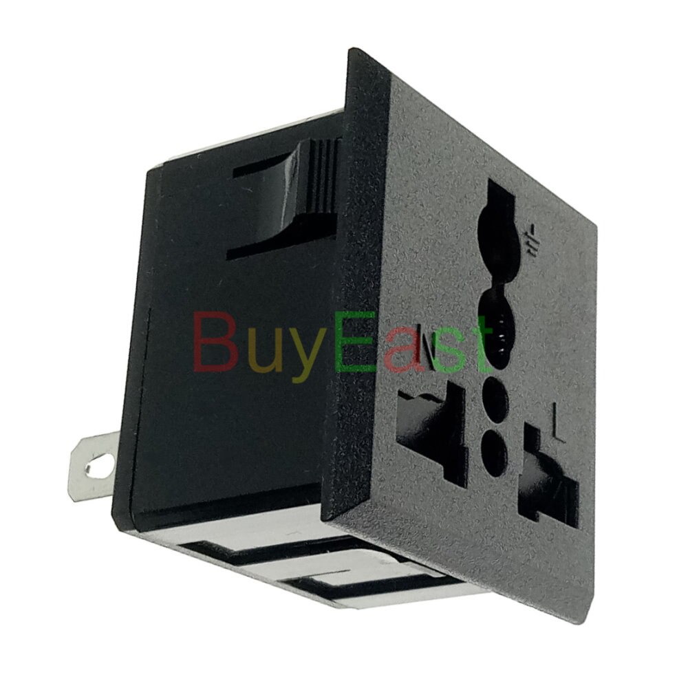 (Pack 5) Universal Outlet Power Socket Panel Mount... – Grandado