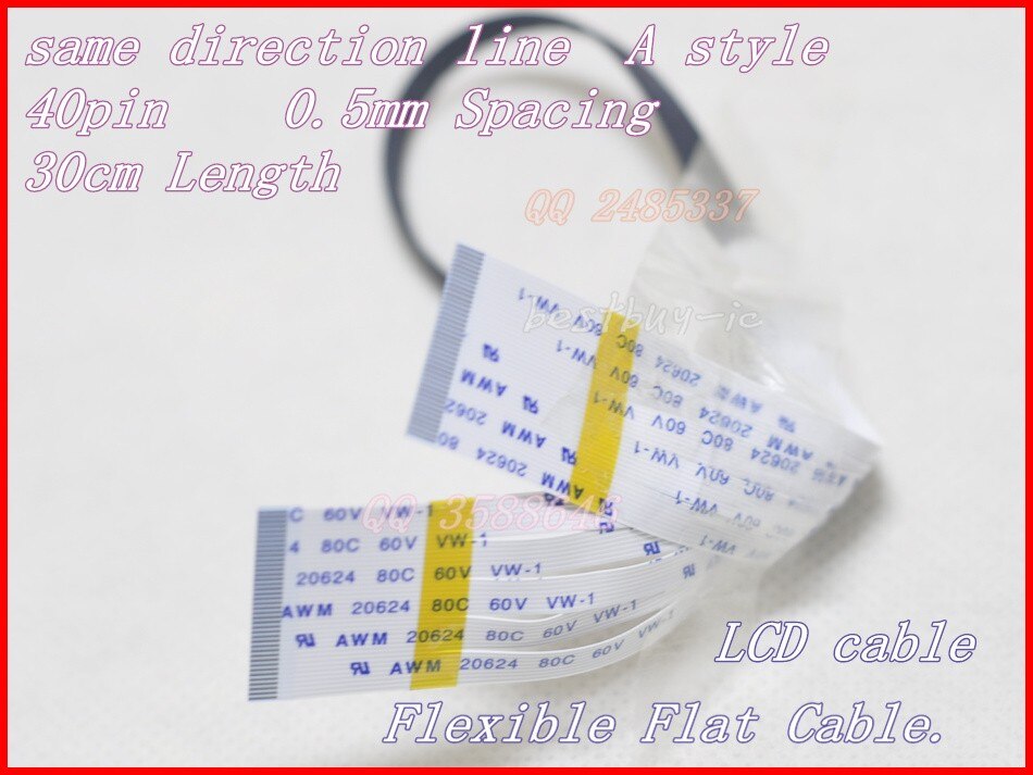 0.5mm Spacing + 300mm Length + 40Pin A /same direc... – Grandado