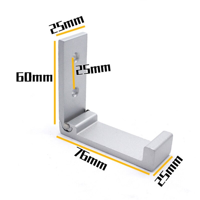 Silver Aluminum alloy Heavy duty Hidden Coat Hooks... – Grandado