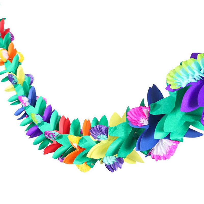 6 Pcs Tropical Paper Flower Garlands For Hawaiian ... – Vicedeal