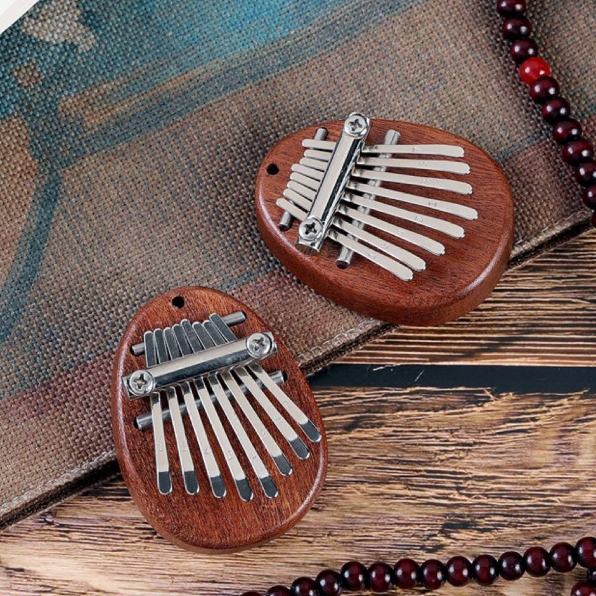 8 Key Mini Kalimba Mbira Solid Wood Finger Thumb P... – Grandado