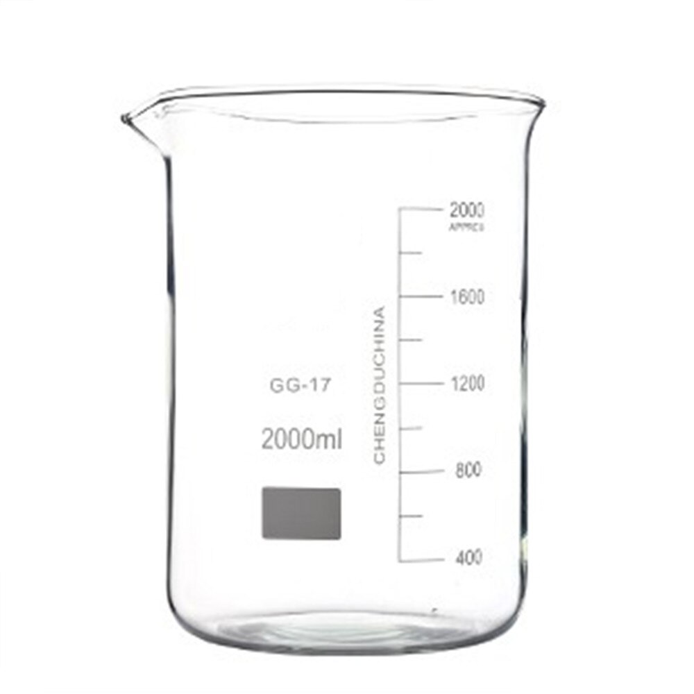 2000mL Glass Beaker Low Form Chemical Lab Glasswar... – Grandado