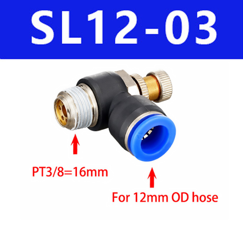 Air 1/8 1/4 3/8 1/2 Speed Control Pneumatic Fittin... – Vicedeal