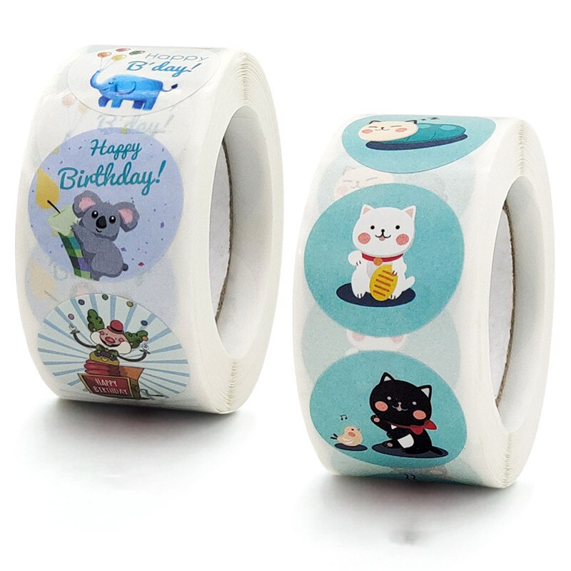 Round Cute Cartoon Animal Birthday Party Decoratio... – Grandado