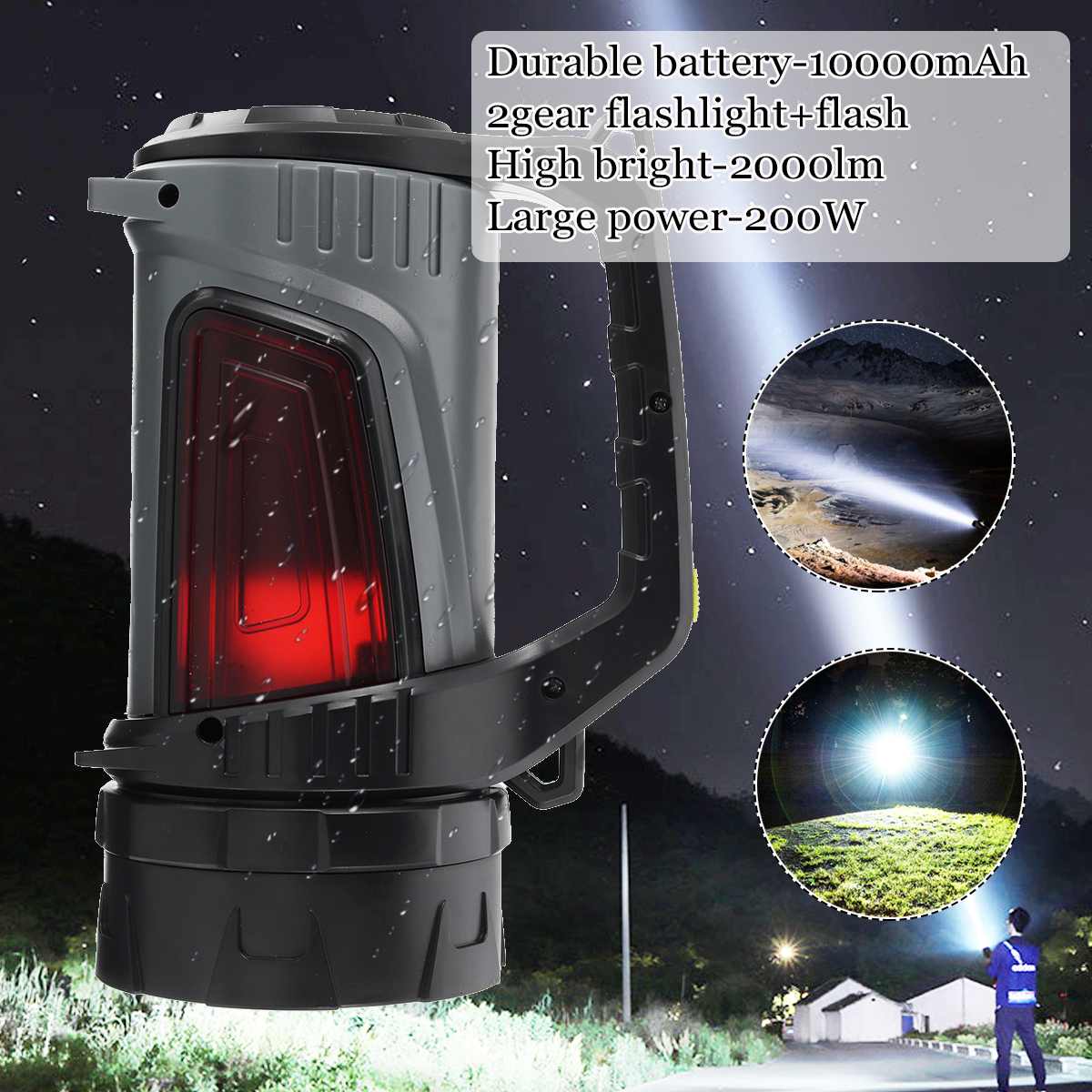 200/300/500W Bright Powerful LED Searchlight Handh... – Grandado