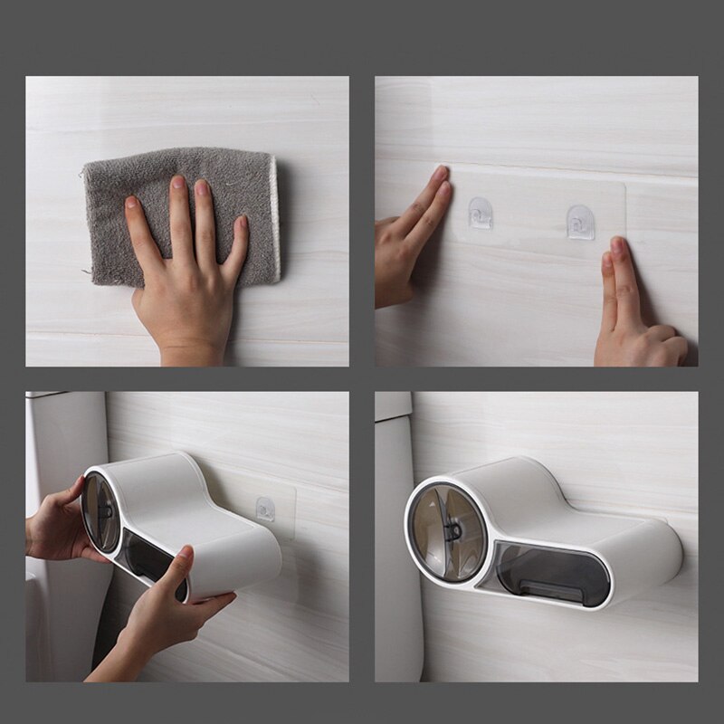 Toiletrolhouder Waterdichte Wandmontage Bad Wc Rol... – Grandado