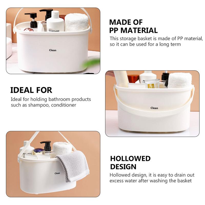 1Pc Bathroom Shower Basket Wet Cloth Container Bat... – Grandado