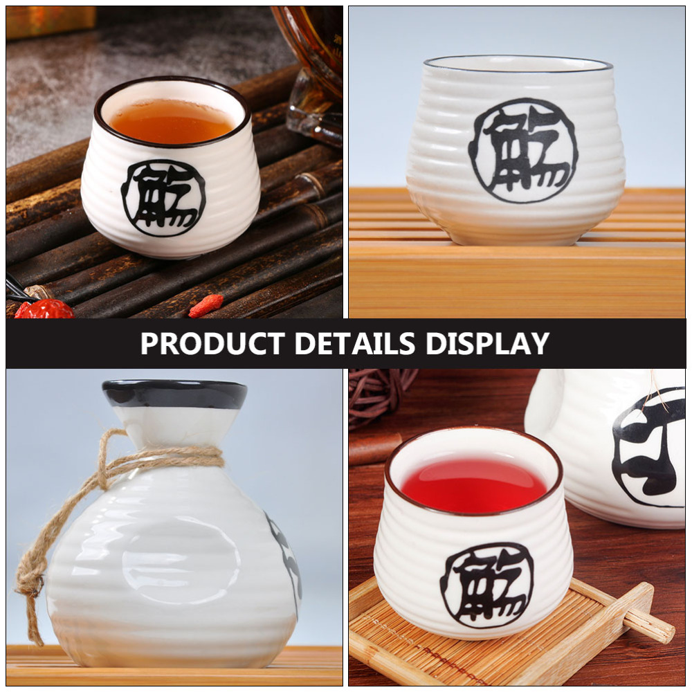 1 Set Japanese-type Sake Bottle Cup Set Ceramic Ha... – Grandado