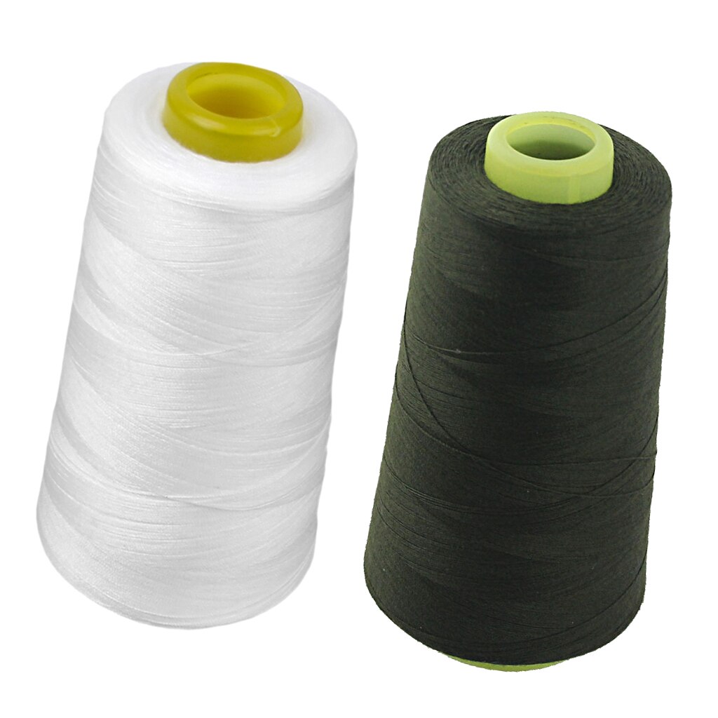 Conos de hilo de coser de poliéster negro blanco p... – Grandado