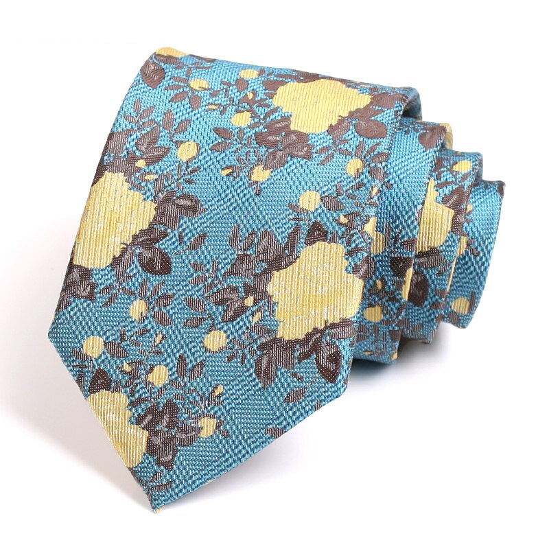Floral Jacquard Tie 8CM Wide Ties For Men Business... – Vicedeal