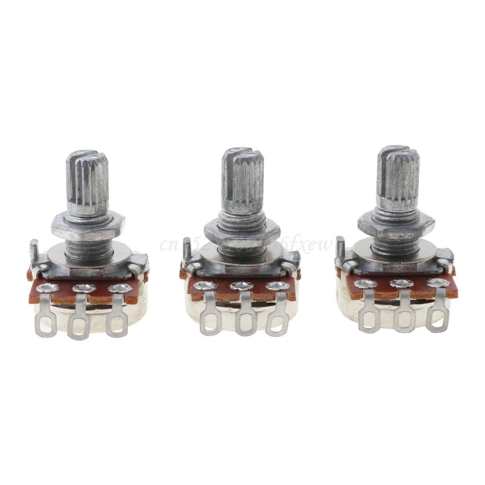 3pcs B250k Potentiometer Splined Pot Electric Guit... – Grandado