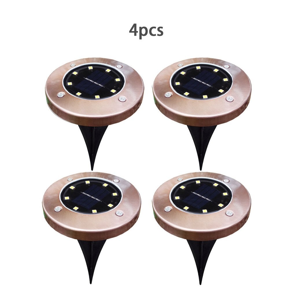 4 Pcs 4/8 Led Solar Power Begraven Licht Onder Gro... – Grandado