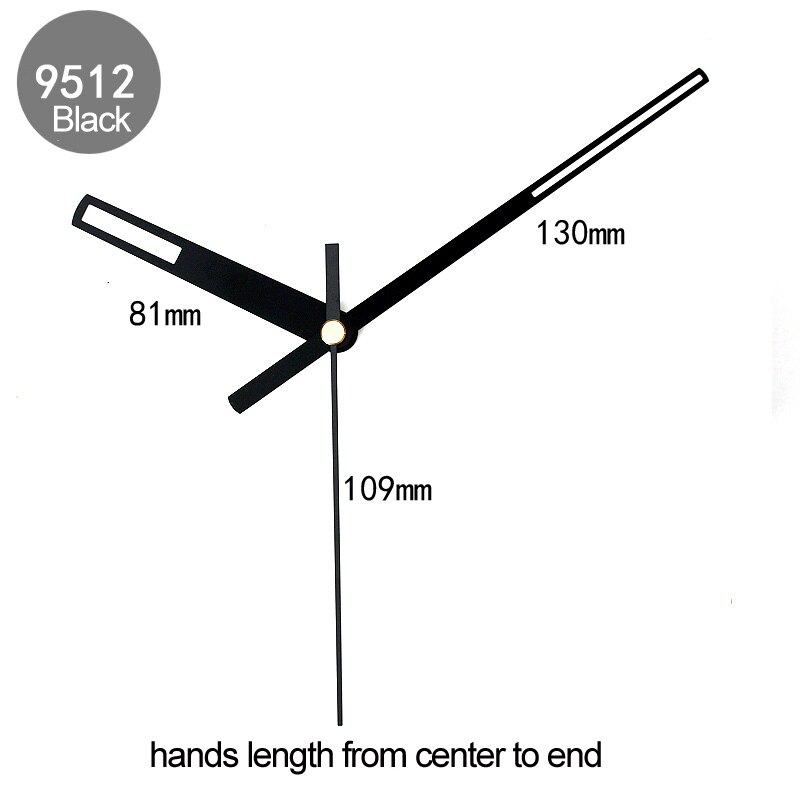 Rhythm Shaft Clock Hands 9512# Black Quartz Clock ... – Vicedeal