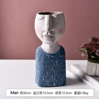 Art Portrait Head Flower Pot Family Planter Vase S... – Vicedeal