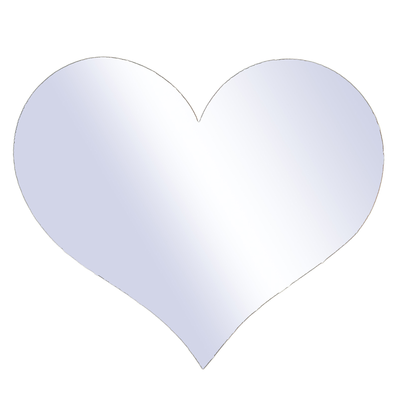 3d hjerteform akryl speil klistremerke små fliser ... – Grandado