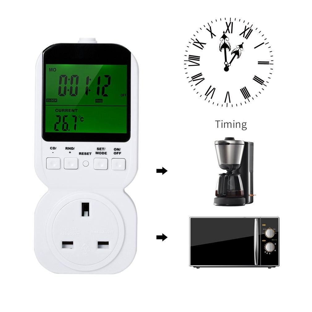 Multi-function LCD Display Thermostat Timer Switch... – Grandado