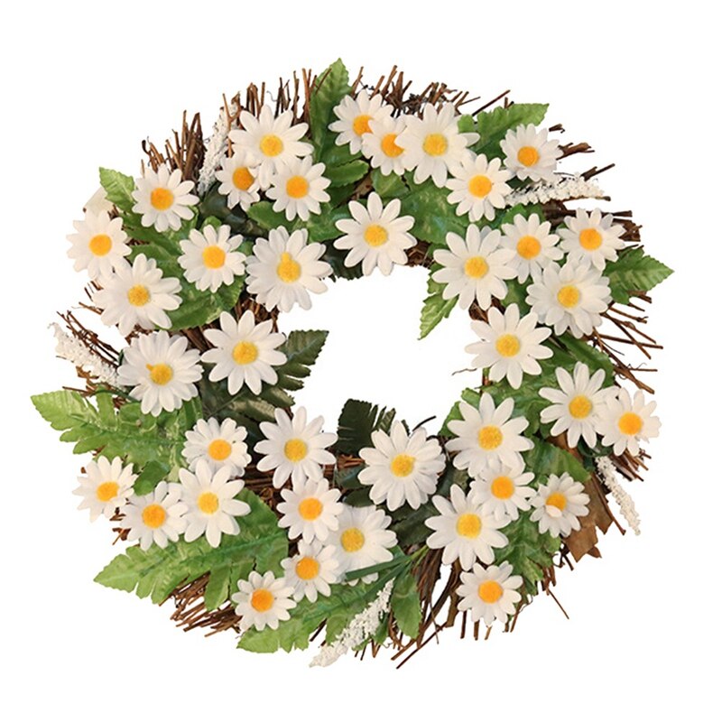 12Inch Kunstmatige Wit Daisy Krans Zomer Krans Voo... – Vicedeal