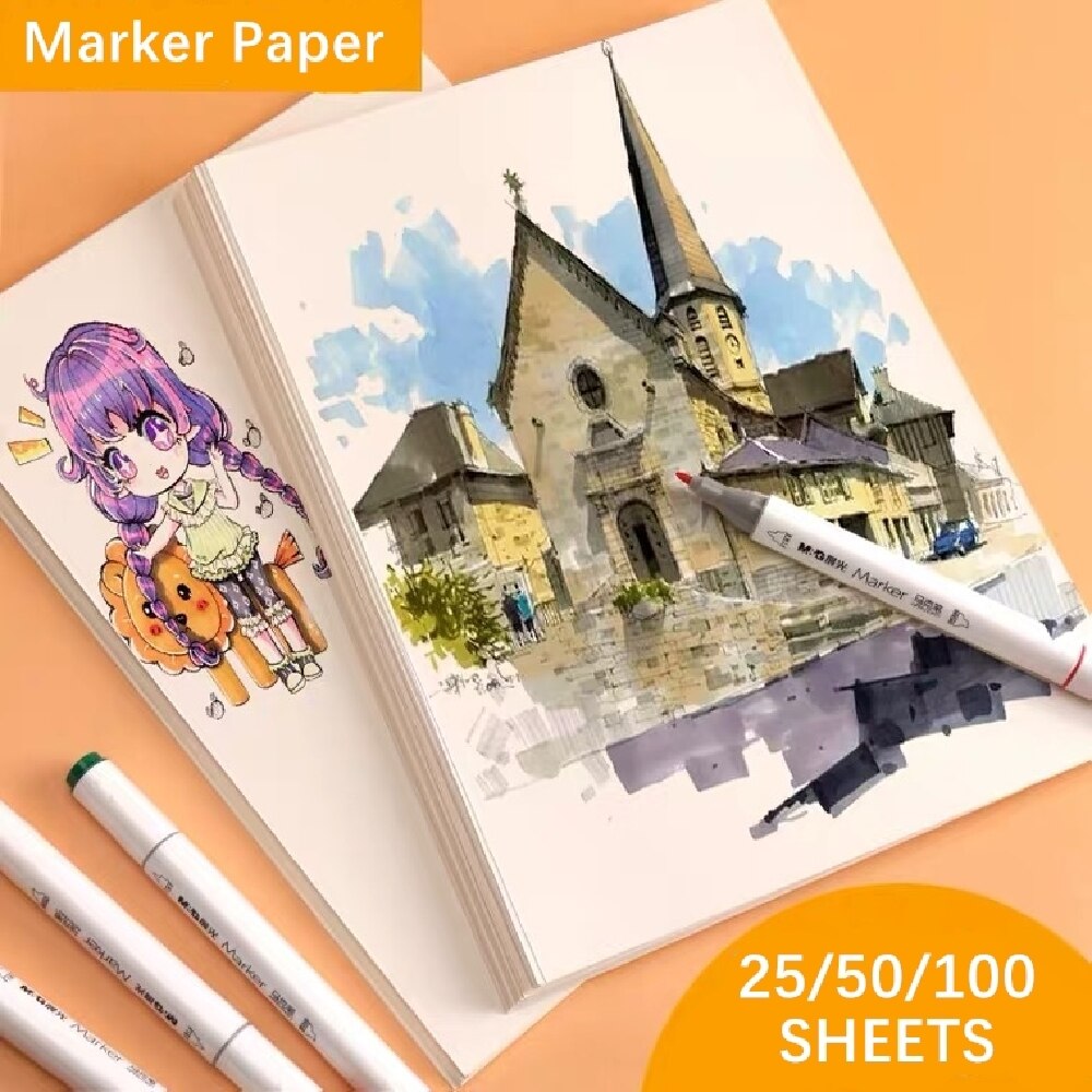 A4 8K A3 4K 25 Vellen Professionele Marker Papier ... – Grandado