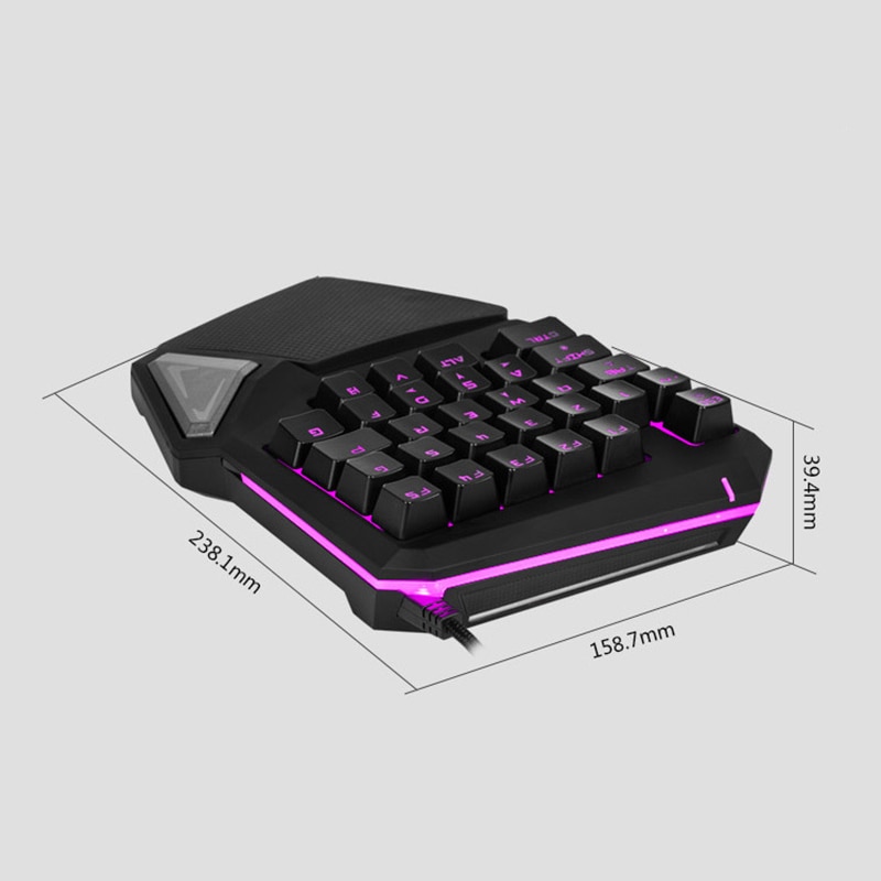 One-Handed Mechanical Keyboard Wired Portable Mini... – Grandado