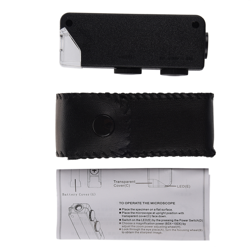 60x to 100x Zoom LED miniscope Pocket Portable Mag... – Grandado