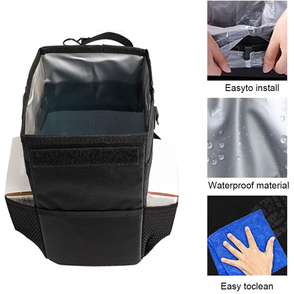 Foldable Black Waste Rubbish Trash Bag for Car Int... – Grandado