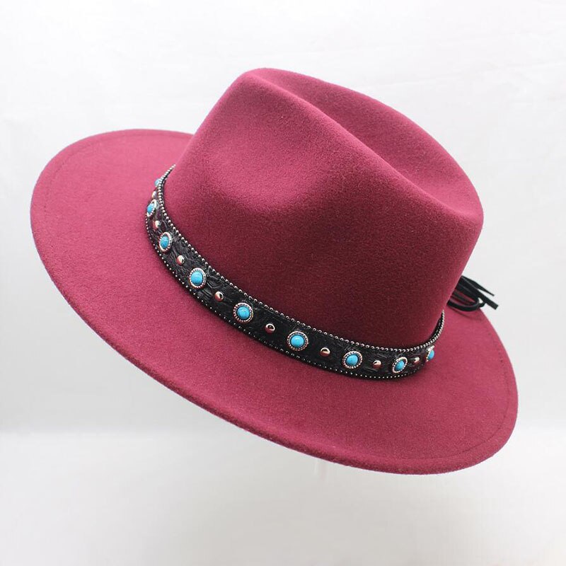 SUOGRY Solid Color Trend Men Women Wool Felt Panam... – Vicedeal