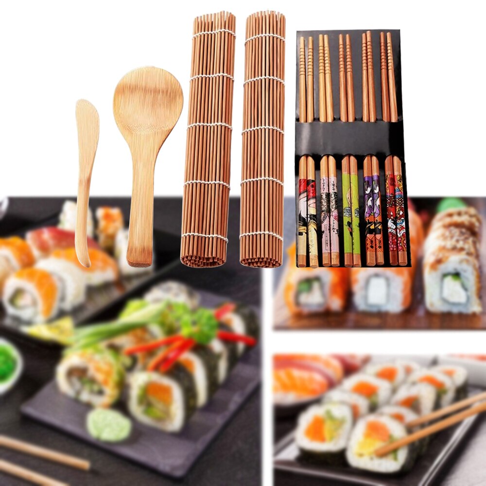 1 Set Diy Bamboe Sushi Maker Set Sushi Gordijn Rij... – Grandado