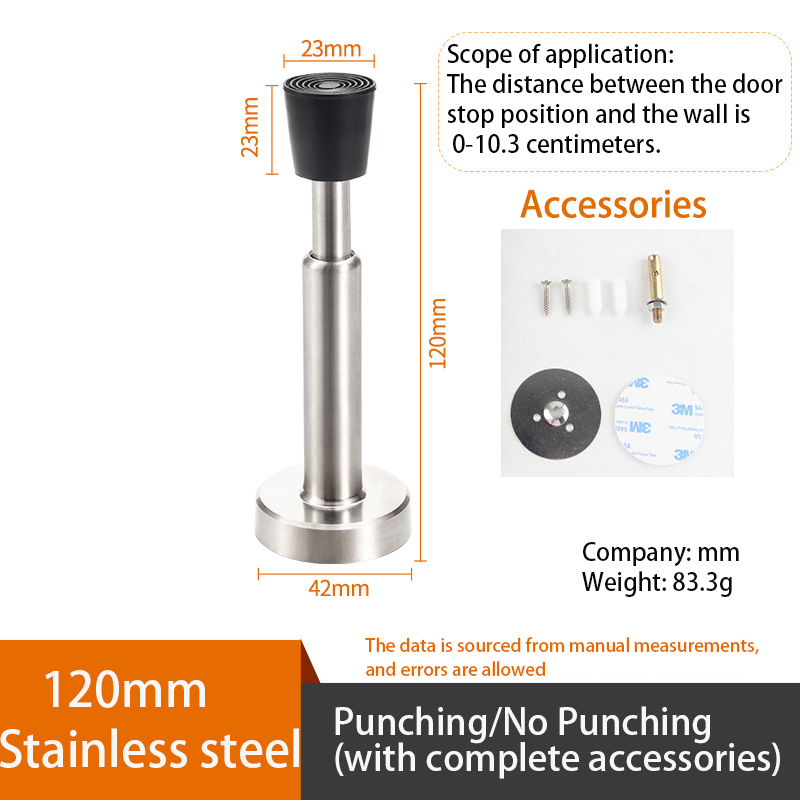 Roestvrijstalen deurstopper Non Punch Hydraulische... – Vicedeal
