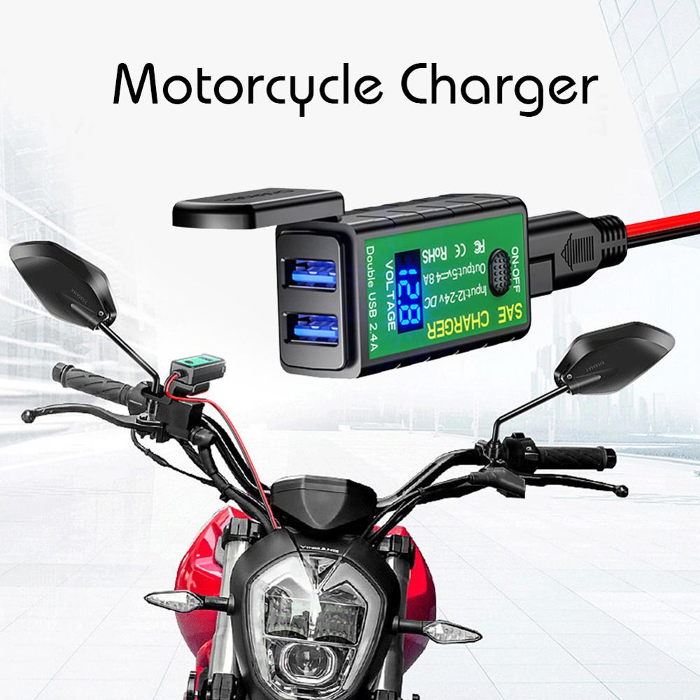 Universele 4.8a motorfiets usb-lader voltmeter mot... – Vicedeal