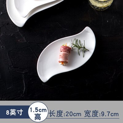 Irregular Mango Shape Dessert Plate Salad Plate Wh... – Grandado