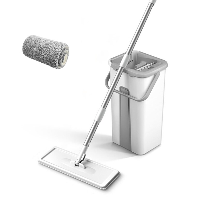 Oneup fladklem moppe og spand håndfri vridende gul... – Vicedeal