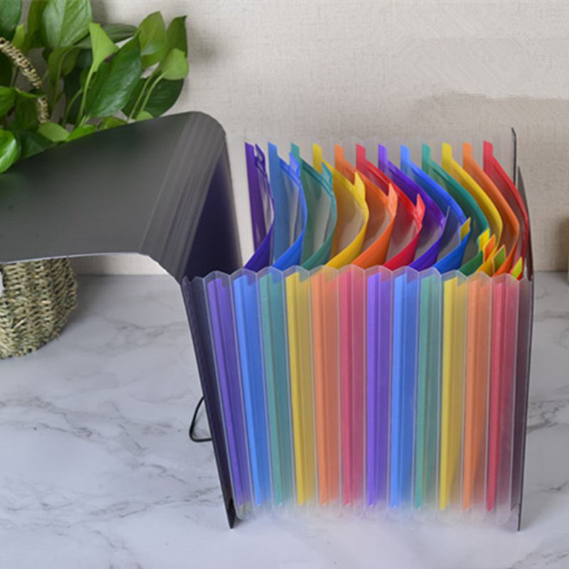 1 pcs Expanding File Folder 13 Pockets, black Acco... – Vicedeal