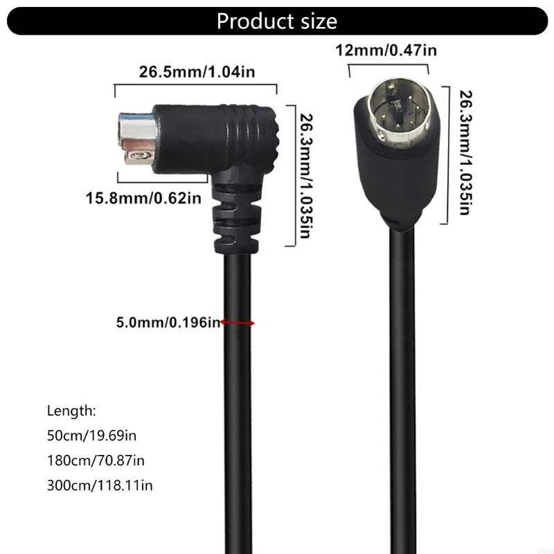 G88D S Video 5Pin Cable Wire Male to Male mini DIN... – Vicedeal