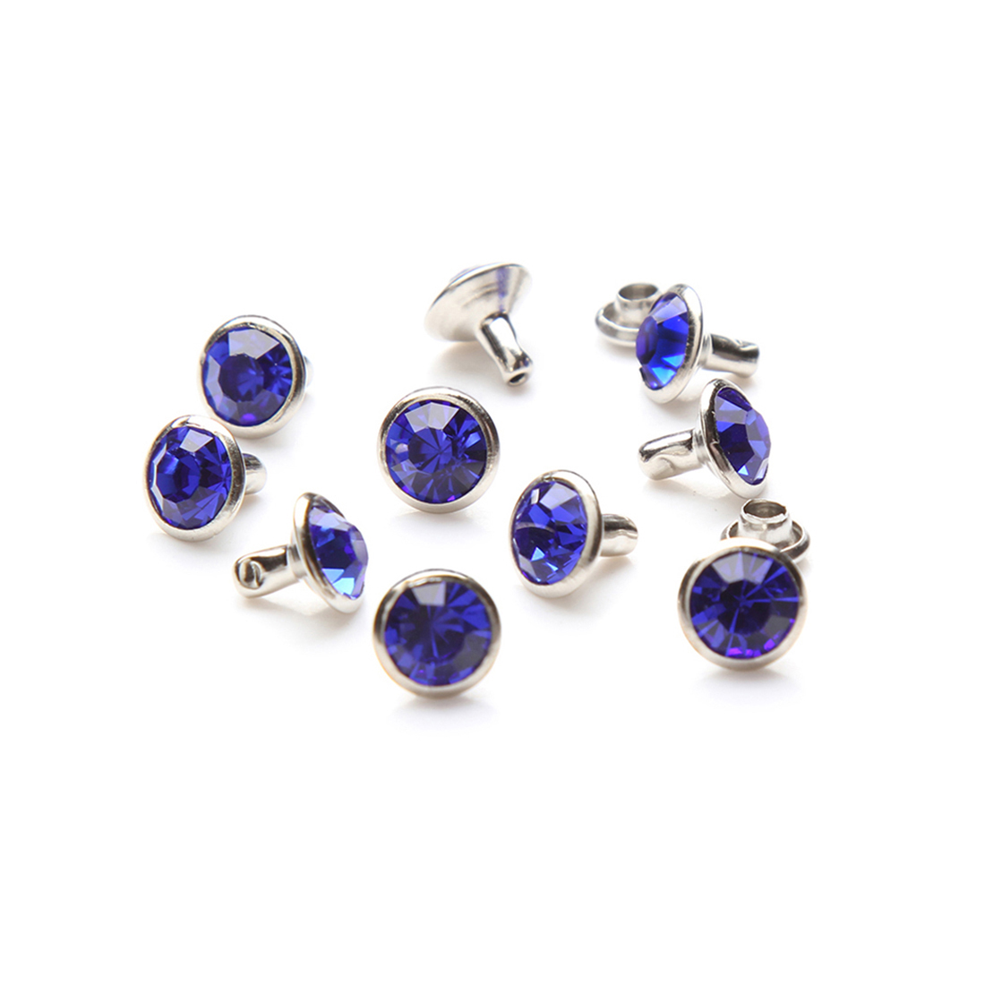 100Sets 6mm&8mm Sapphire Crystal Rhinestone Ri... – Vicedeal